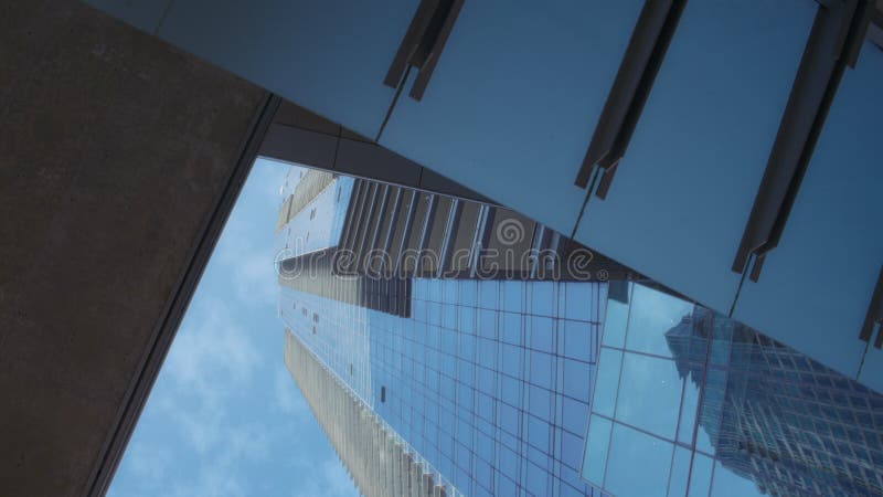Tall Glass Facade Buildings Rise High into the Sky Stock Video - Video ...