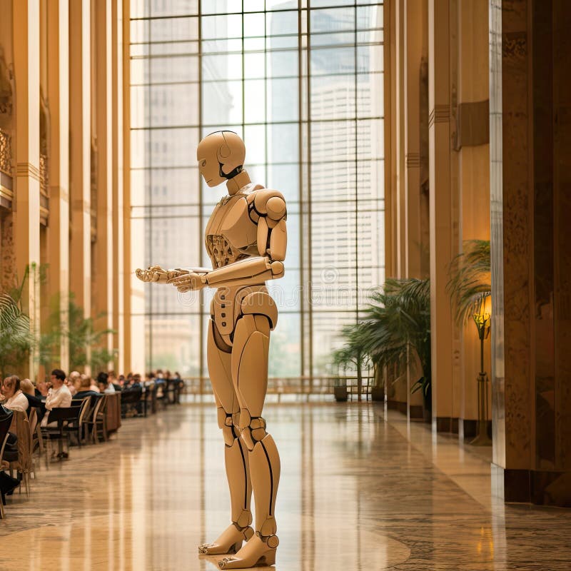 That Tall Good-looking Robot Stock Illustration - Illustration of ...