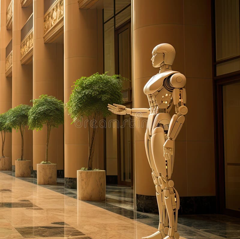 That Tall Good-looking Robot Stock Illustration - Illustration of ...