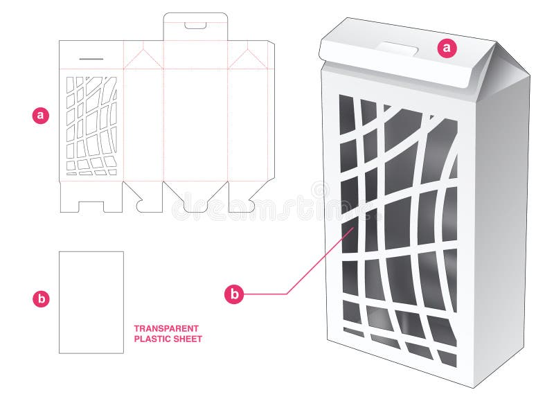 Tall Packaging Box Die Cut Template Stock Vector - Illustration of ...