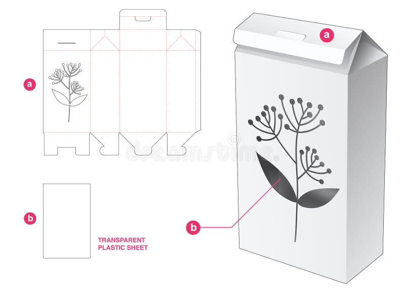 Tall Packaging Box Die Cut Template Stock Vector - Illustration of ...