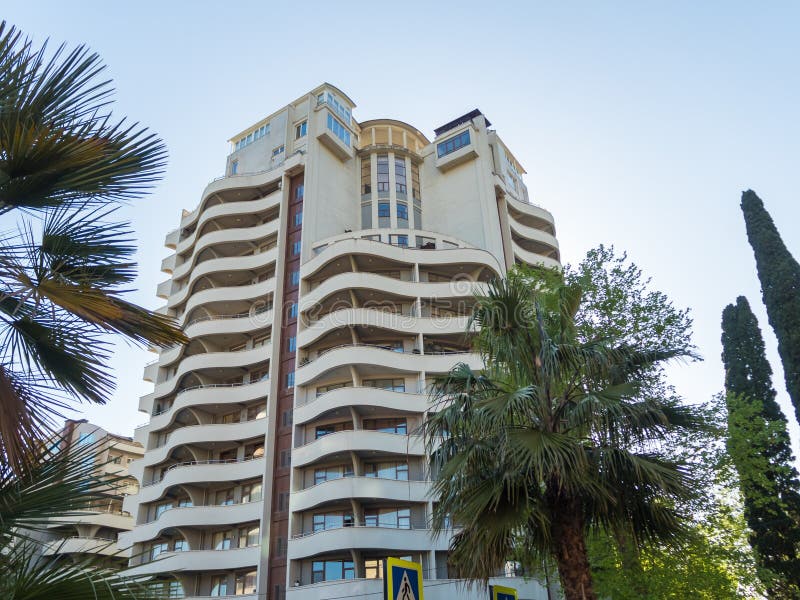 Wavy Balconies stock image. Image of facade, abstract - 25264557