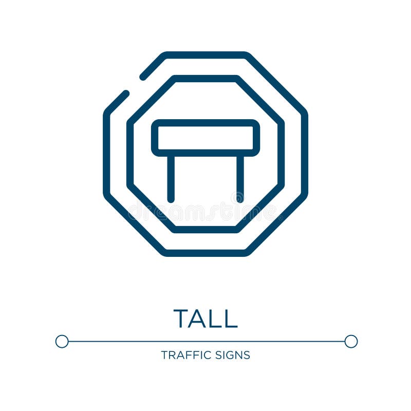 Tall Box Icon, Outline Style Stock Vector - Illustration of round ...