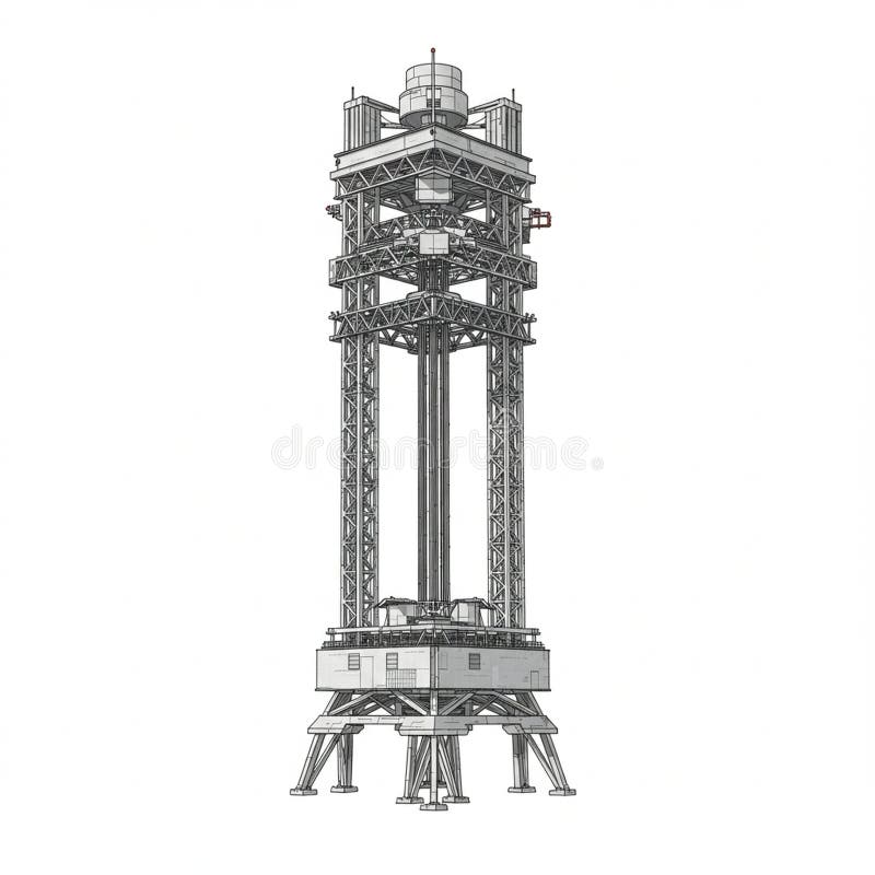 A Tall, Intricate Metal Tower Structure with a Lattice Framework. it ...