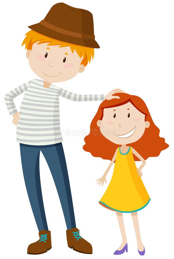Tall man and short girl stock vector. Illustration of child - 60571770 Tall man and short girl stock vector. Illustration of child - 60571770