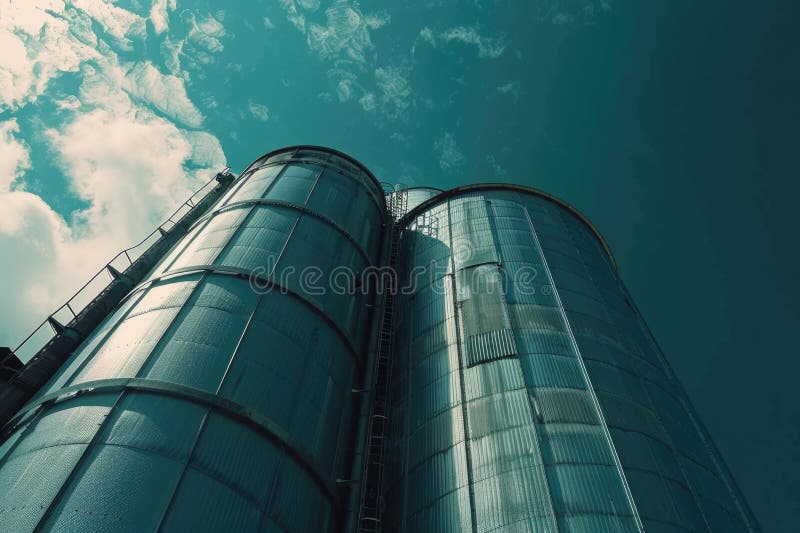 Tall Metal Silos Side Stock Photos - Free & Royalty-Free Stock Photos ...