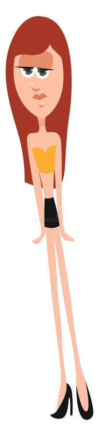 Tall Model, Illustration, Vector Stock Vector - Illustration of fashion ...