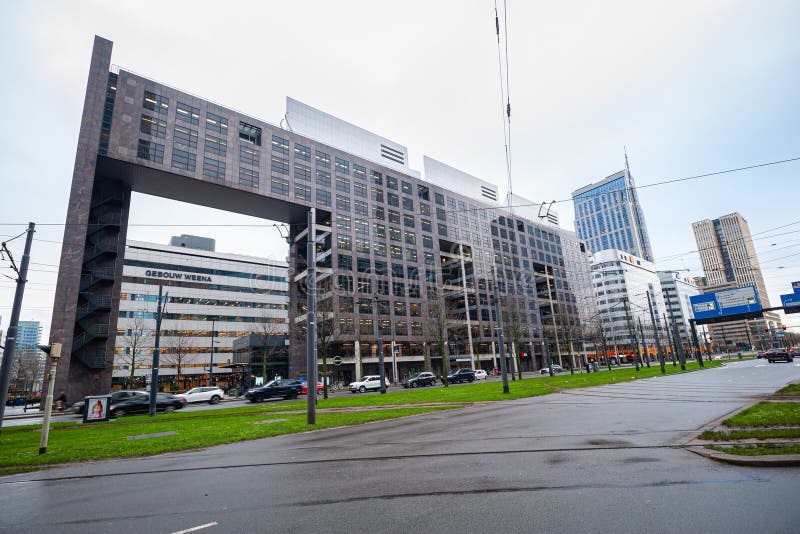 Tall Modern Architecture in the Center of Rotterdam Editorial Photo ...