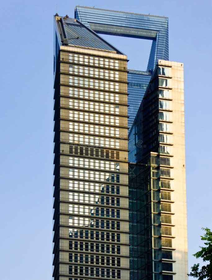 Tall Modern Office Buildings Glass Exterior Stock Photo - Image of ...