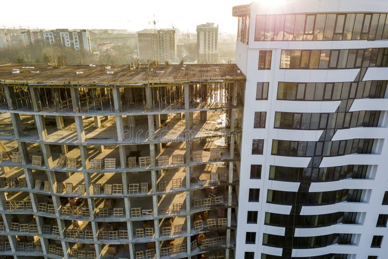 Tall Multi Storied Modern Apartment or Office Building with Shiny ...