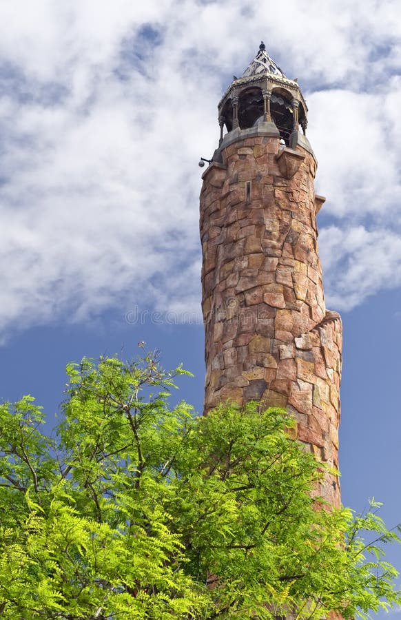 Tall narrow tower stock photo. Image of stone, olden, greenery - 5072538