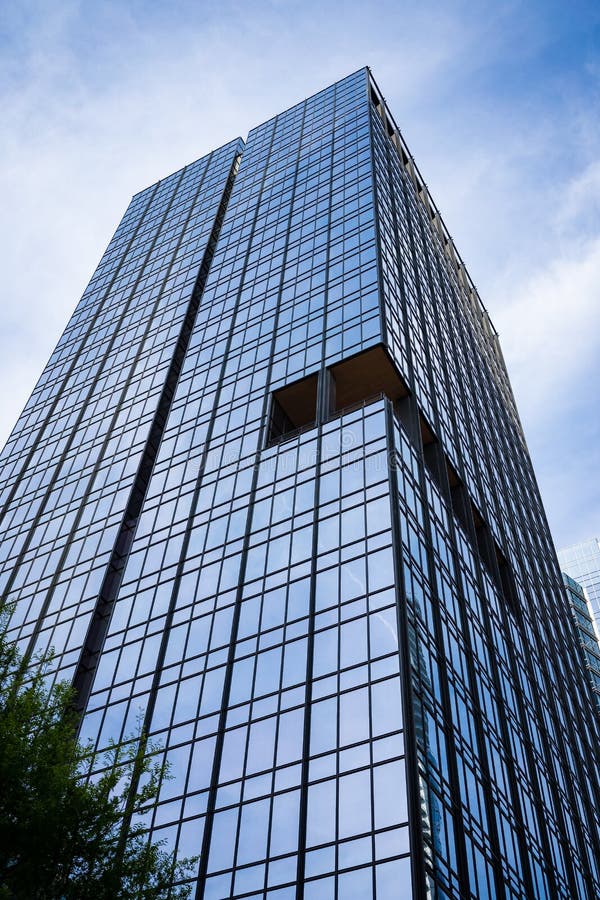 Tall Office Building in Austin with Blue Sky Editorial Stock Image ...