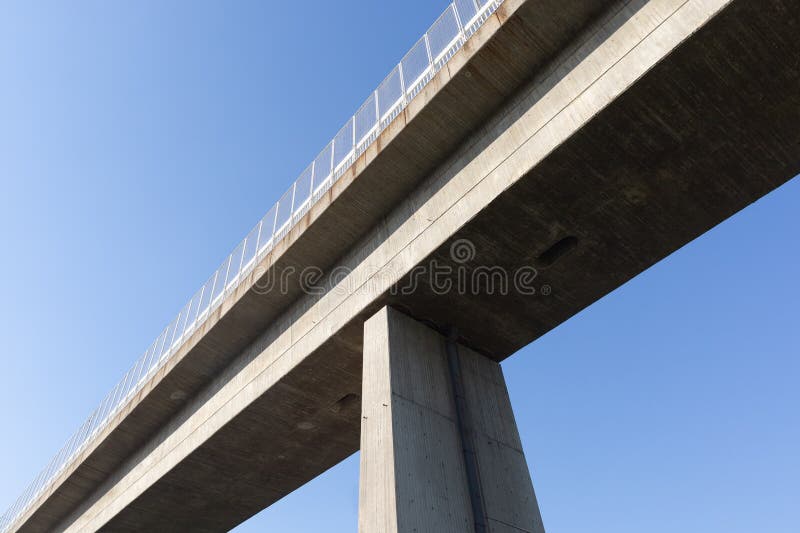 Tall Overhead Train Bridge High Up in the Sky Stock Image - Image of ...