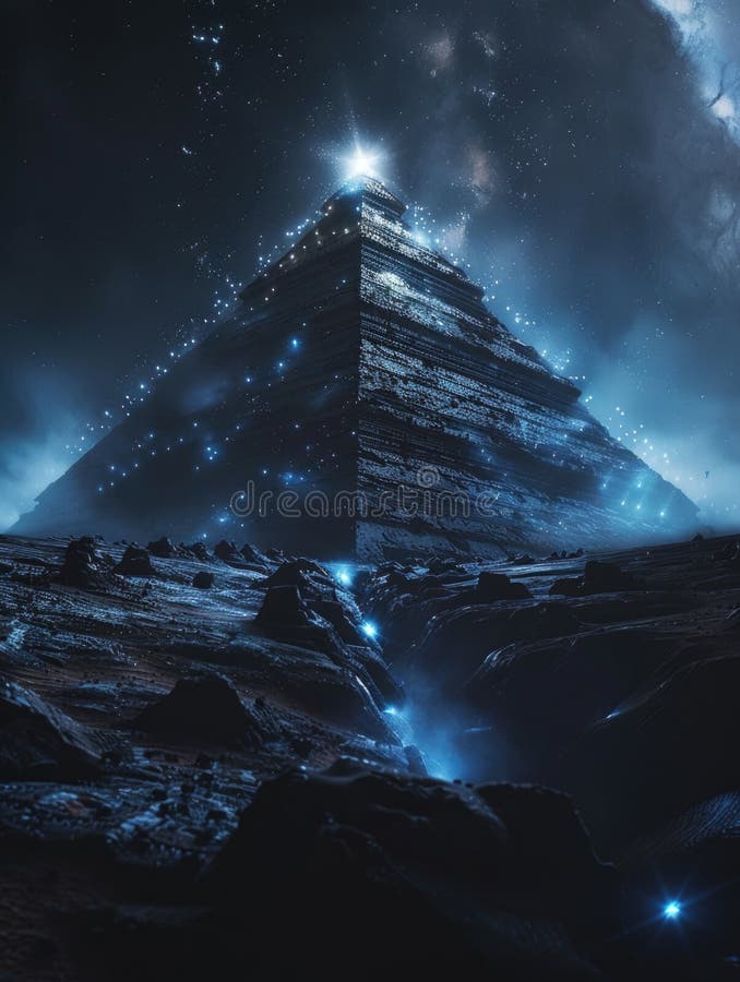 Tall Pyramid in Desert stock image. Image of majestic - 377620159