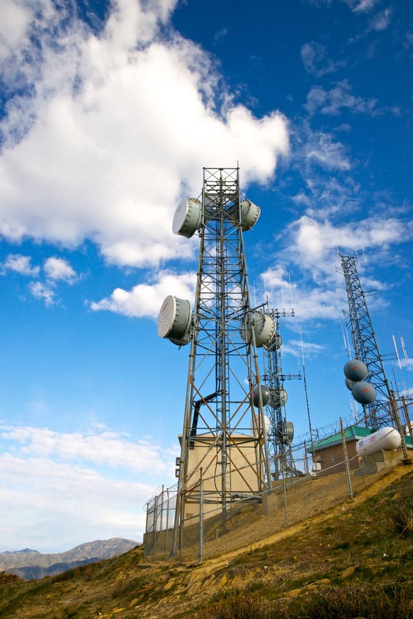 Tall Radio Tower stock image. Image of fenced, electronic - 22803863