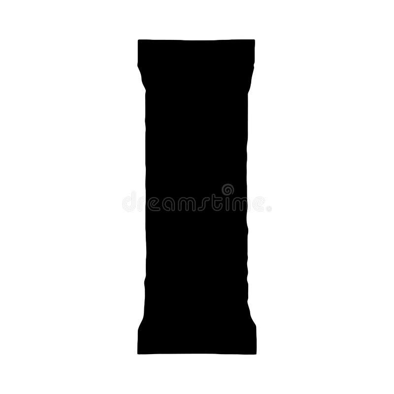 Tall Rectangular Package Silhouette Stock Vector - Illustration of icon ...