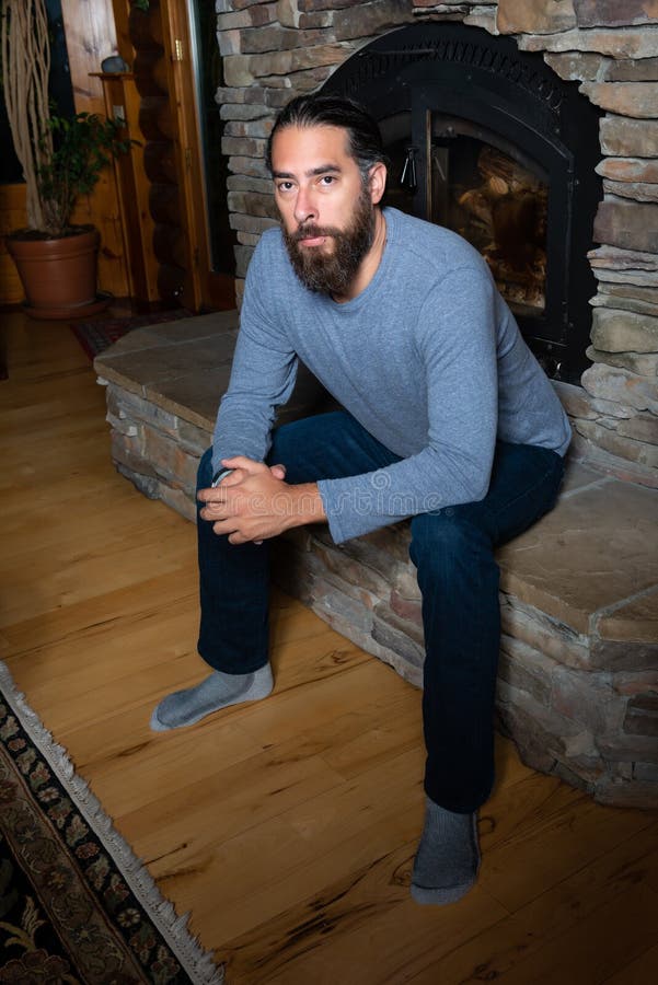 American Indian man stock image. Image of beard, hair - 152727591