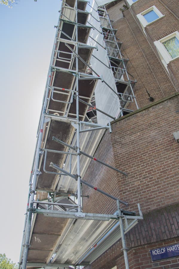 Tall Scaffolds at Amsterdam the Netherlands Editorial Stock Photo ...