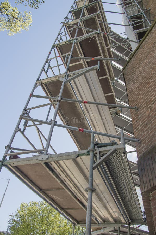Tall Scaffolds at Amsterdam the Netherlands Editorial Stock Image ...