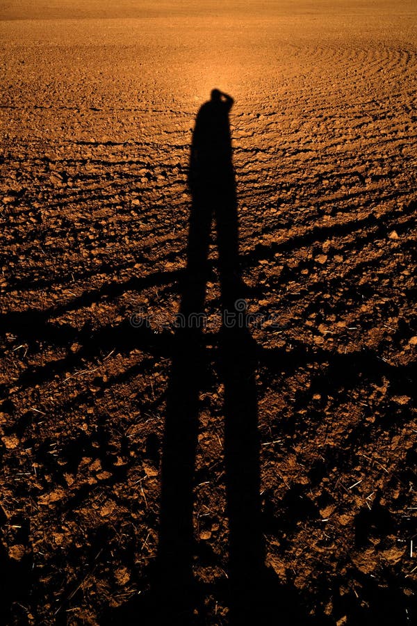 Tall Shadow Selfie on a Ground Background Stock Photo - Image of dusk ...