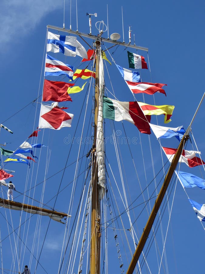 Tall Ship Flags Stock Photo - Image: 25285080