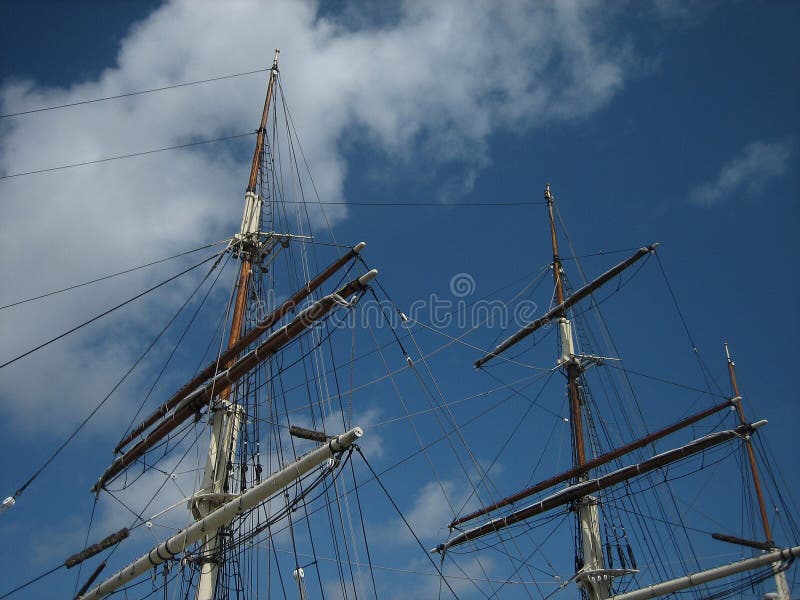Tall Ship Masts stock photo. Image of tall, blue, sailboat - 59903638