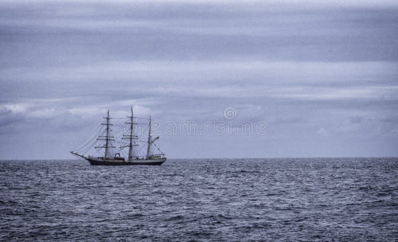 A Tall Ship Off the Coast of Havana Stock Photo - Image of marine ...