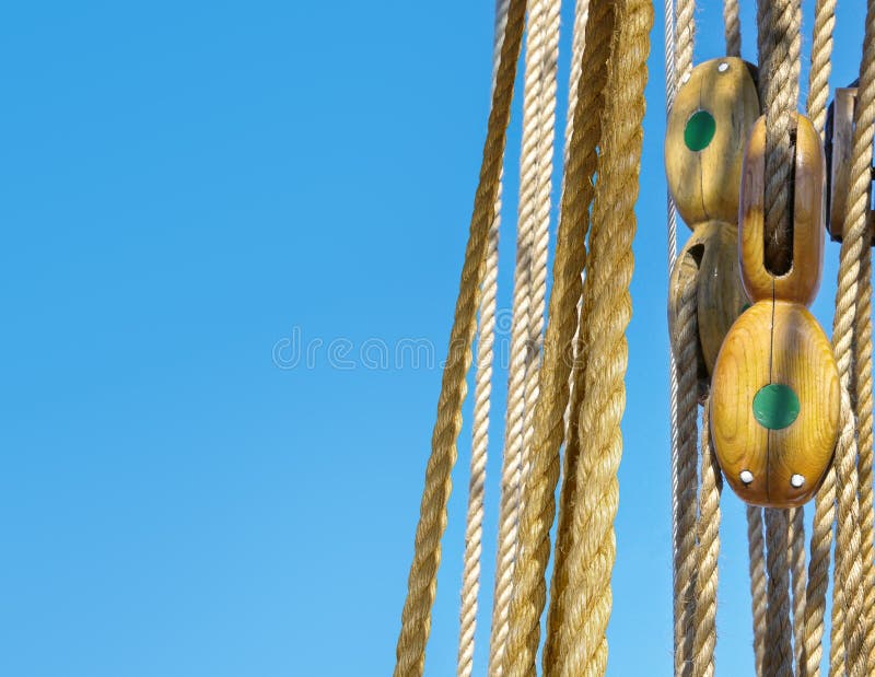 Tall Ship Rigging stock image. Image of force, pulleys - 21775855