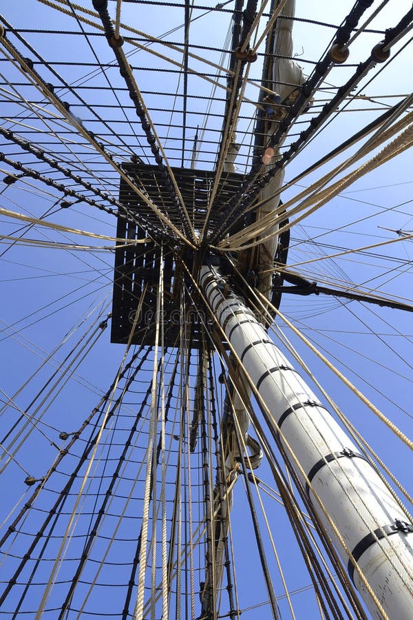 Tall ship rigging stock image. Image of wooden, sail - 54610603