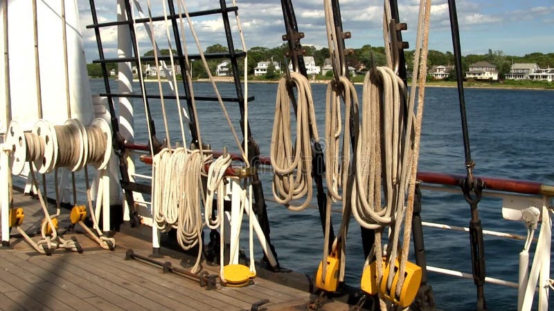 Tall Ship Sheets, Ropes and Pulleys Stock Video - Video of indonesia ...