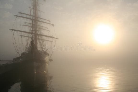 Tall Ship at Sunrise stock photo. Image of sail, sunset - 2815530