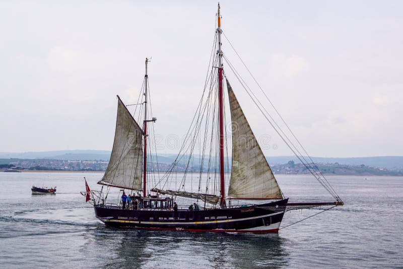 Tall ship in Weymouth editorial stock photo. Image of weymouth - 148056138
