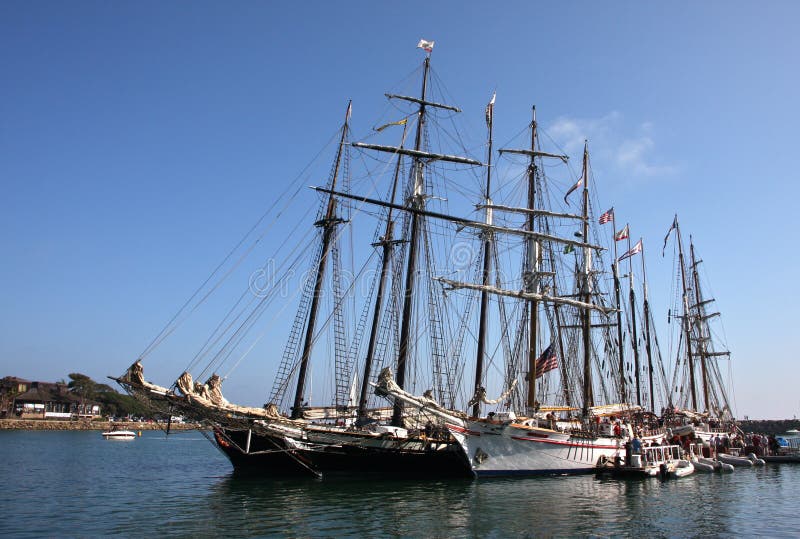 Tall Ships Front View stock image. Image of pirate, star - 3753289