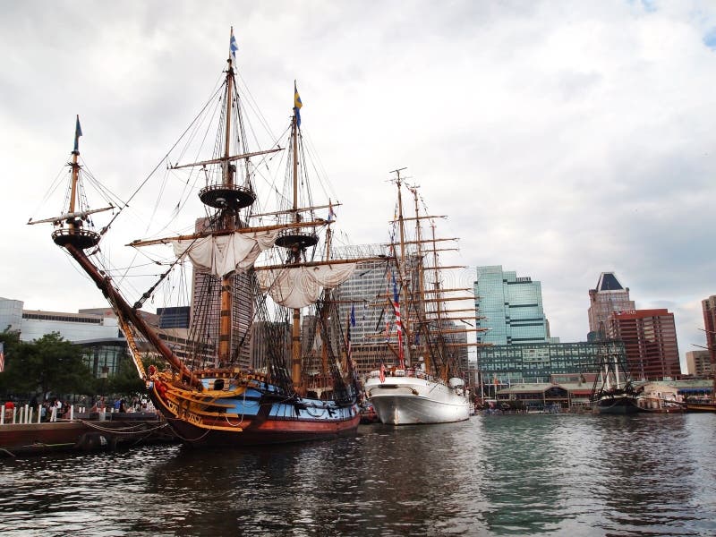 Tall Ships in Baltimore Inner Harbor Editorial Stock Photo - Image of ...
