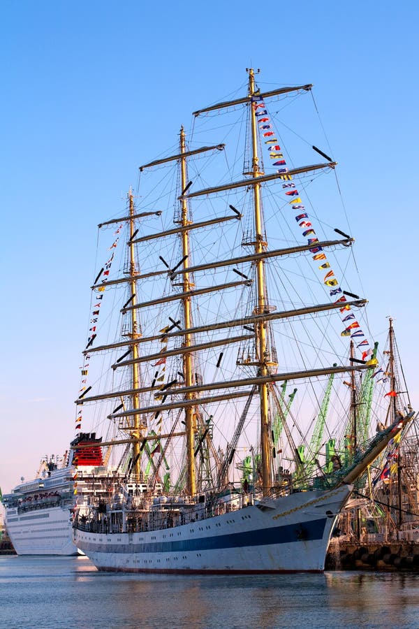 Tall ships in port stock image. Image of naval, navigation - 11776065