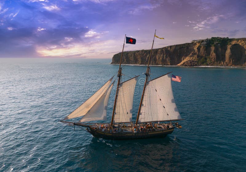 Tall Ships Sailing in the Pacific Ocean Stock Photo - Image of ship ...