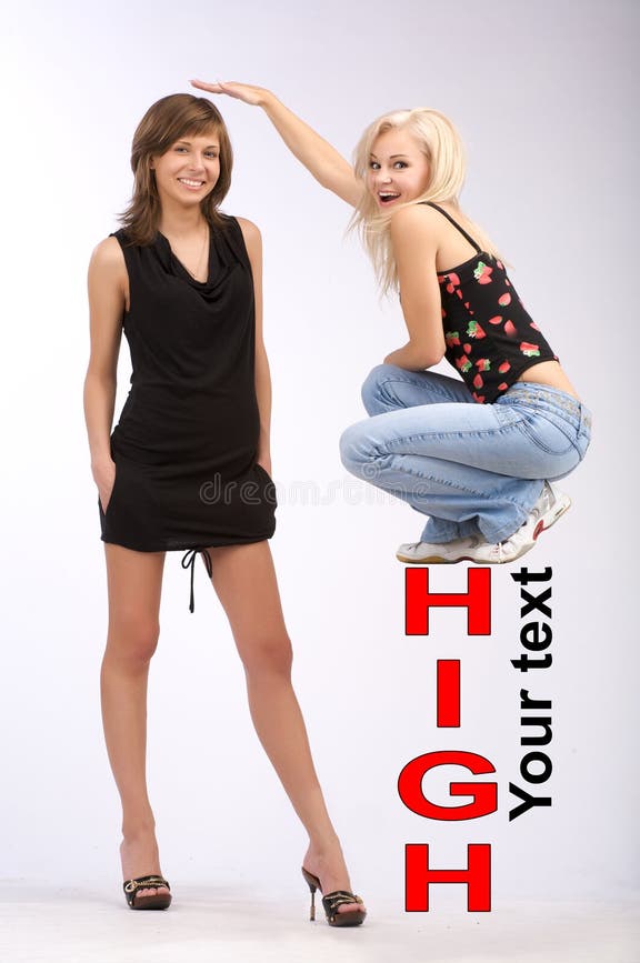 Tall and short person stock photo. Image of attractive - 5300150