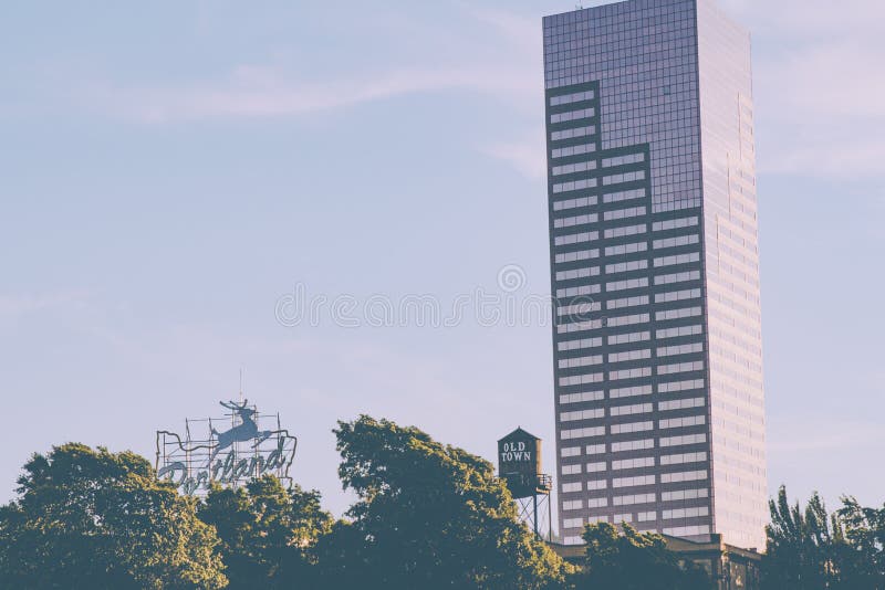 Tall Skyscraper Business Building in an Urban City Stock Image - Image ...