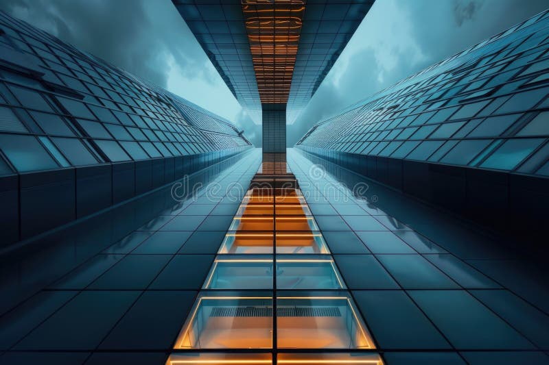 Tall Skyscraper with Numerous Glass Windows Stock Photo - Image of ...