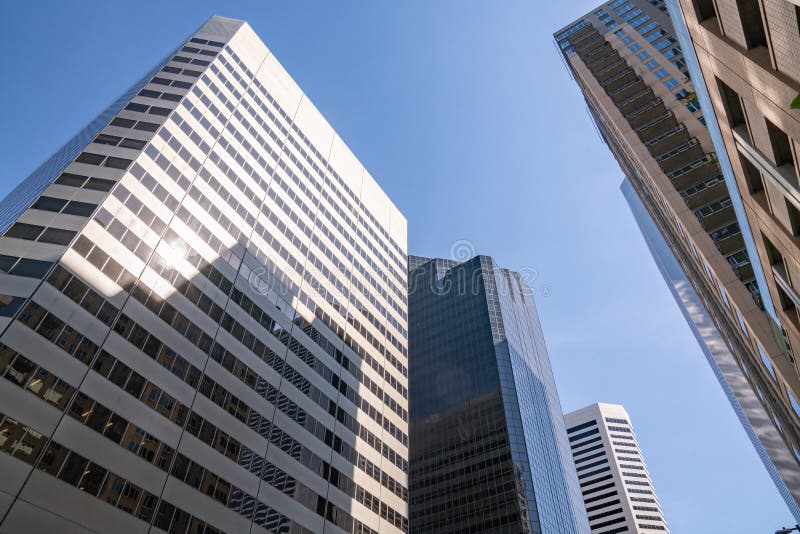 Tall Skyscrapers in Downtown City Stock Image - Image of outdoors ...