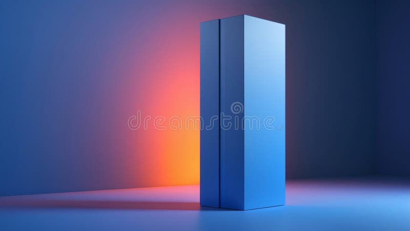 Tall, Slender Package Stands in a Vibrant, Colorful Room. a Simple, yet ...