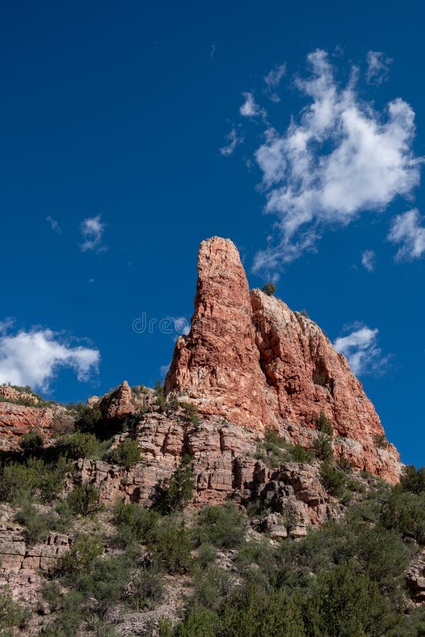Tall Spire among Sandstone in Verde Valley, Arizona Stock Photo - Image ...