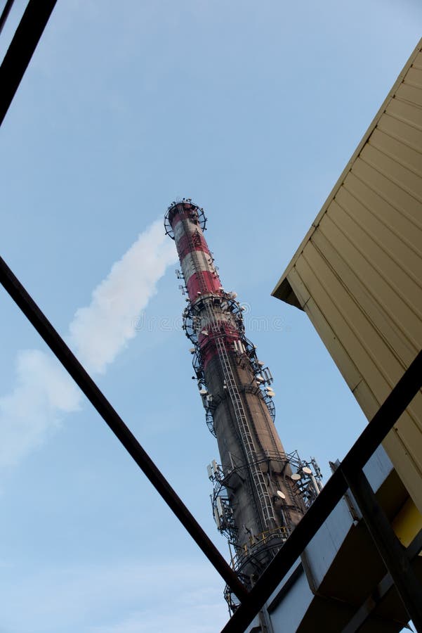 Tall Stack of Concrete with Built Additional Antennas Stock Image ...
