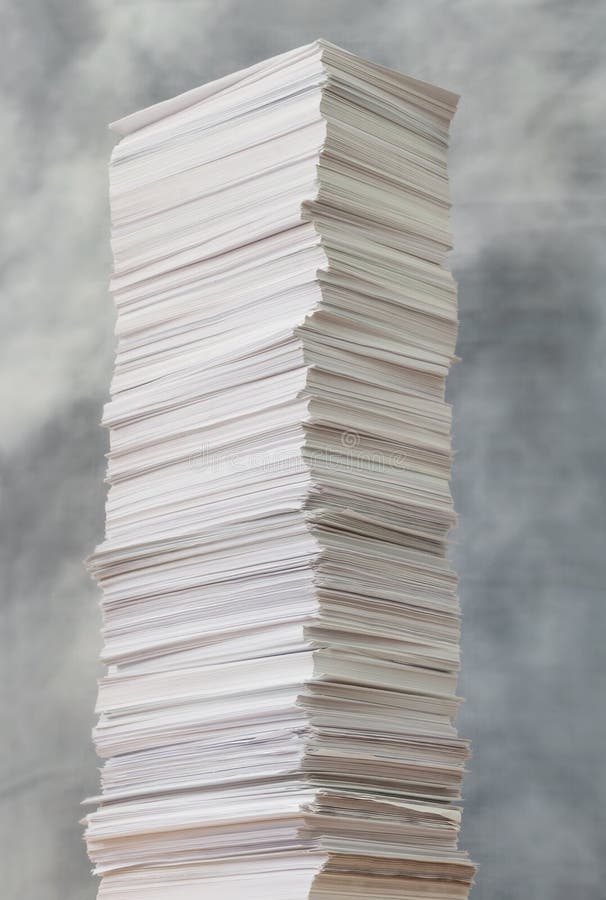 Big stack of paper stock image. Image of documents, blank - 137463603