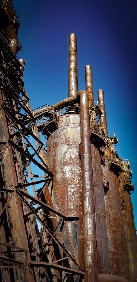 Tall Stack stock photo. Image of tall, bethlehem, rusty - 125625968