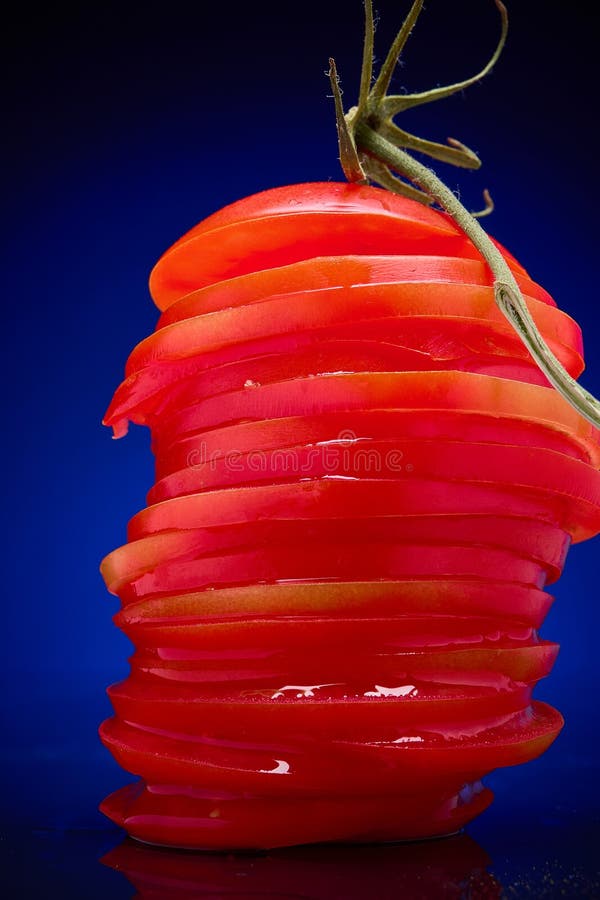 Tall Stack of Sliced Tomatoes Stock Photo - Image of food, hardy: 390254954