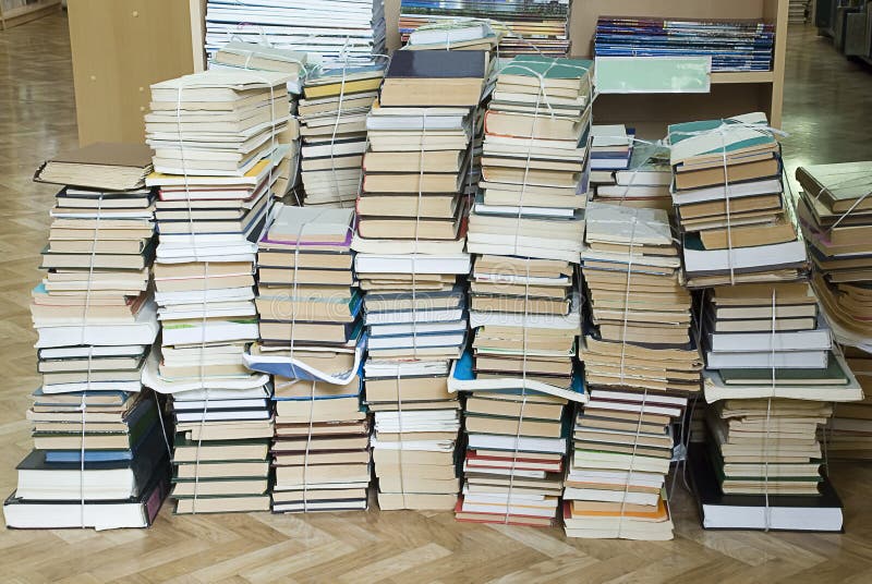 Tall stacks of old books stock image. Image of books - 33232687