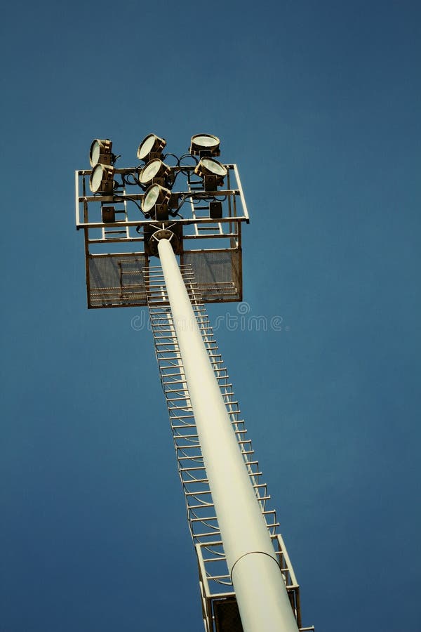 Tall Stadium Lights with Sky Stock Photo - Image of light, illuminated ...