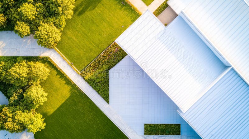 A Tall Structure Featuring a White Rooftop and a Vast Sun in the Sky ...