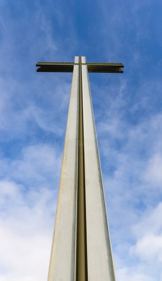 A Tall, Thin Cross is Standing in the Sky Stock Image - Image of ...